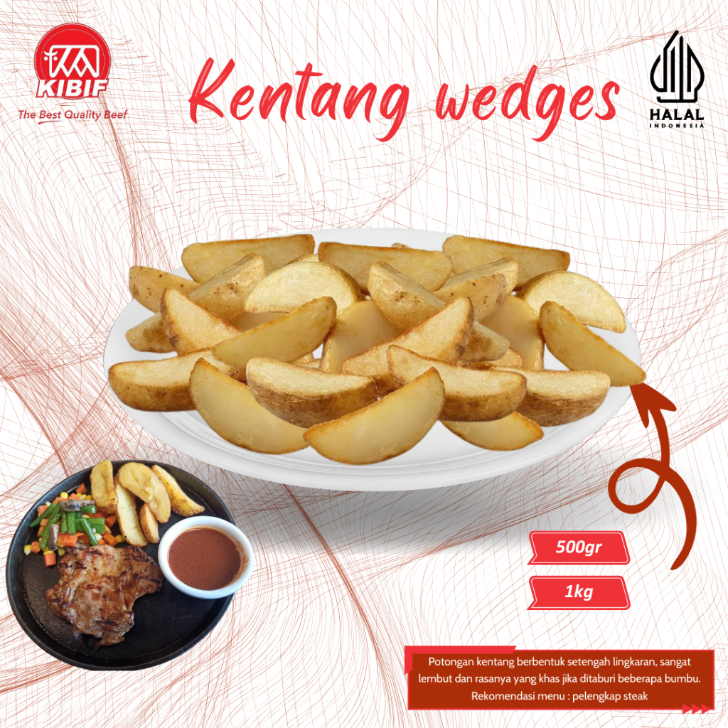 Jual Kentang Wedges 1kg | Shopee Indonesia