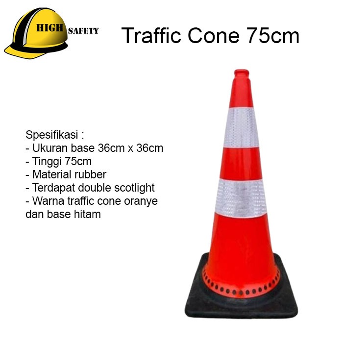 Jual Safety Traffic Cone 75 cm / Kerucut Lalu Lintas 75 cm | Shopee Indonesia