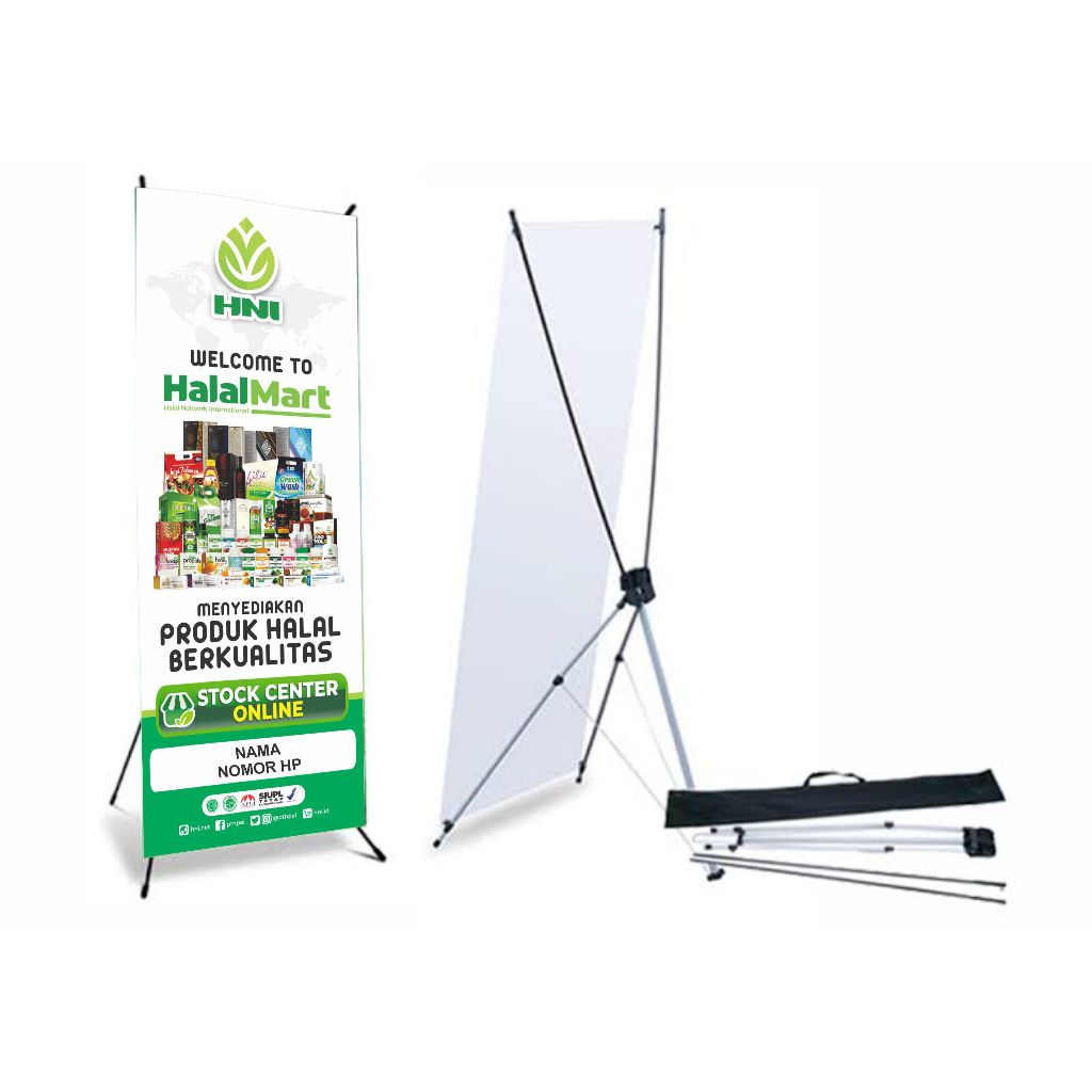 Jual (FREE KAKI) X BANNER / STANDING BANNER HNI / HALALMART UK ...