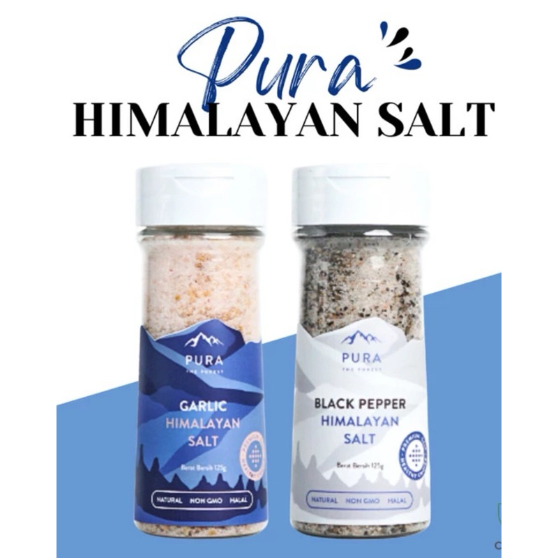 Jual Pura Himalayan Salt Garlic, Pepper (125gr) - Garam Himalaya ...