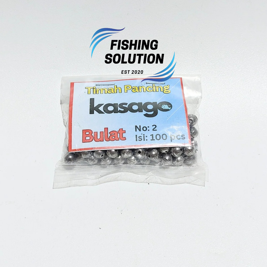 Jual Timah Pancing Kasago - Bulat / Merica / Lada Uk 2 - Isi 100 pcs ...
