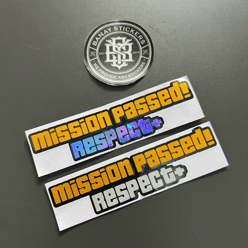 Jual Stiker Sticker Mission Passed Respect Cutting | Shopee Indonesia