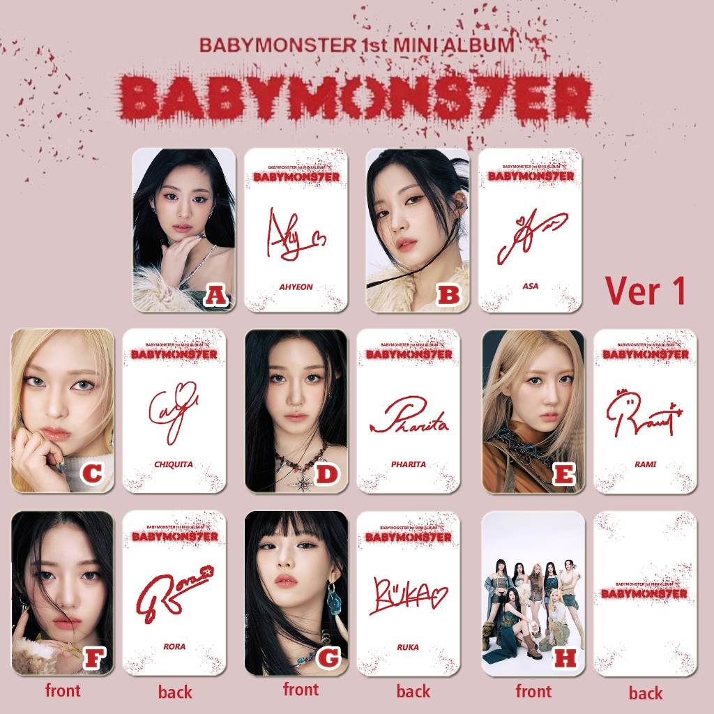 Jual PC-1597, Unofficial Photocard Baby Monster BABYMONS7ER Sheesh 2 sisi | Shopee Indonesia