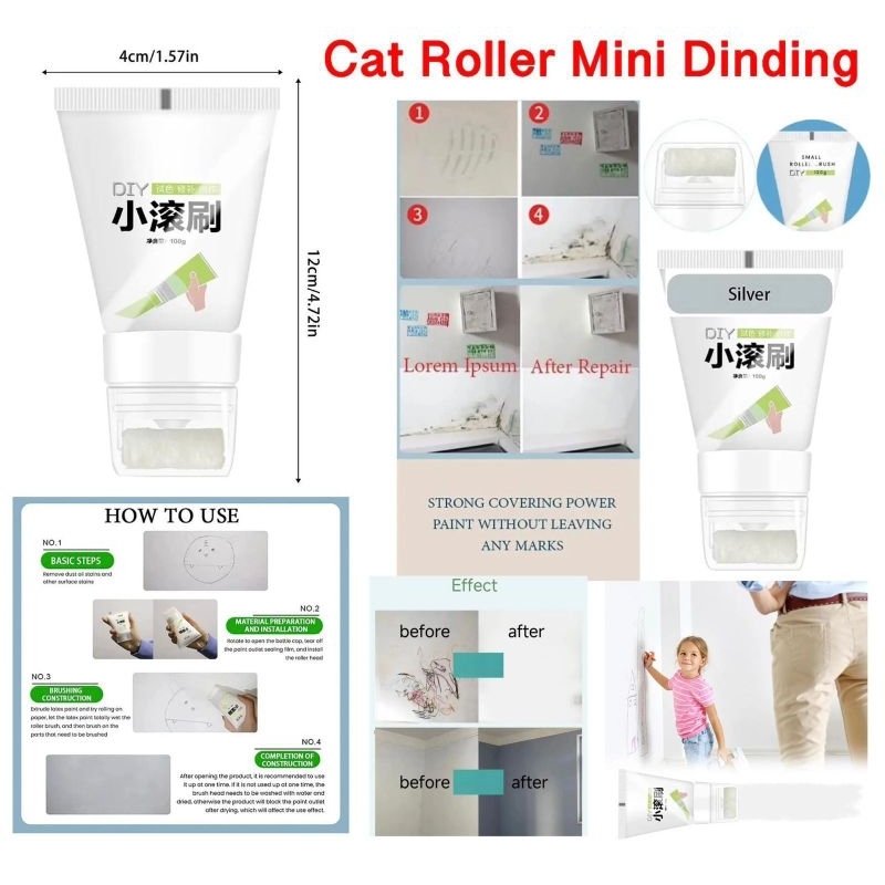 Jual CAT ROLLER MINI DINDING - CAT KUAS ROLL CAT DINDING TEMBOK ...