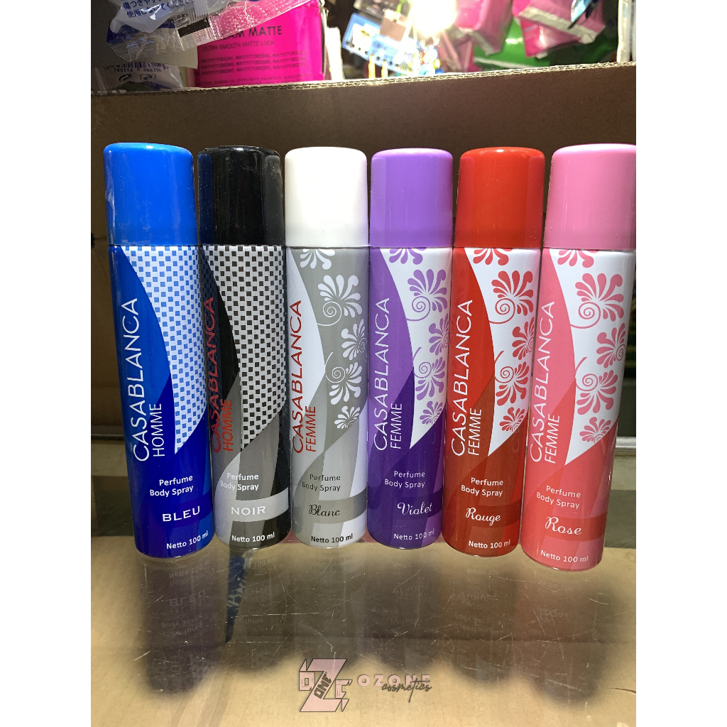 Jual CASABLANCA DEO SPRAY | PARFUM CASABLANCA KALENG 100ML | Shopee ...
