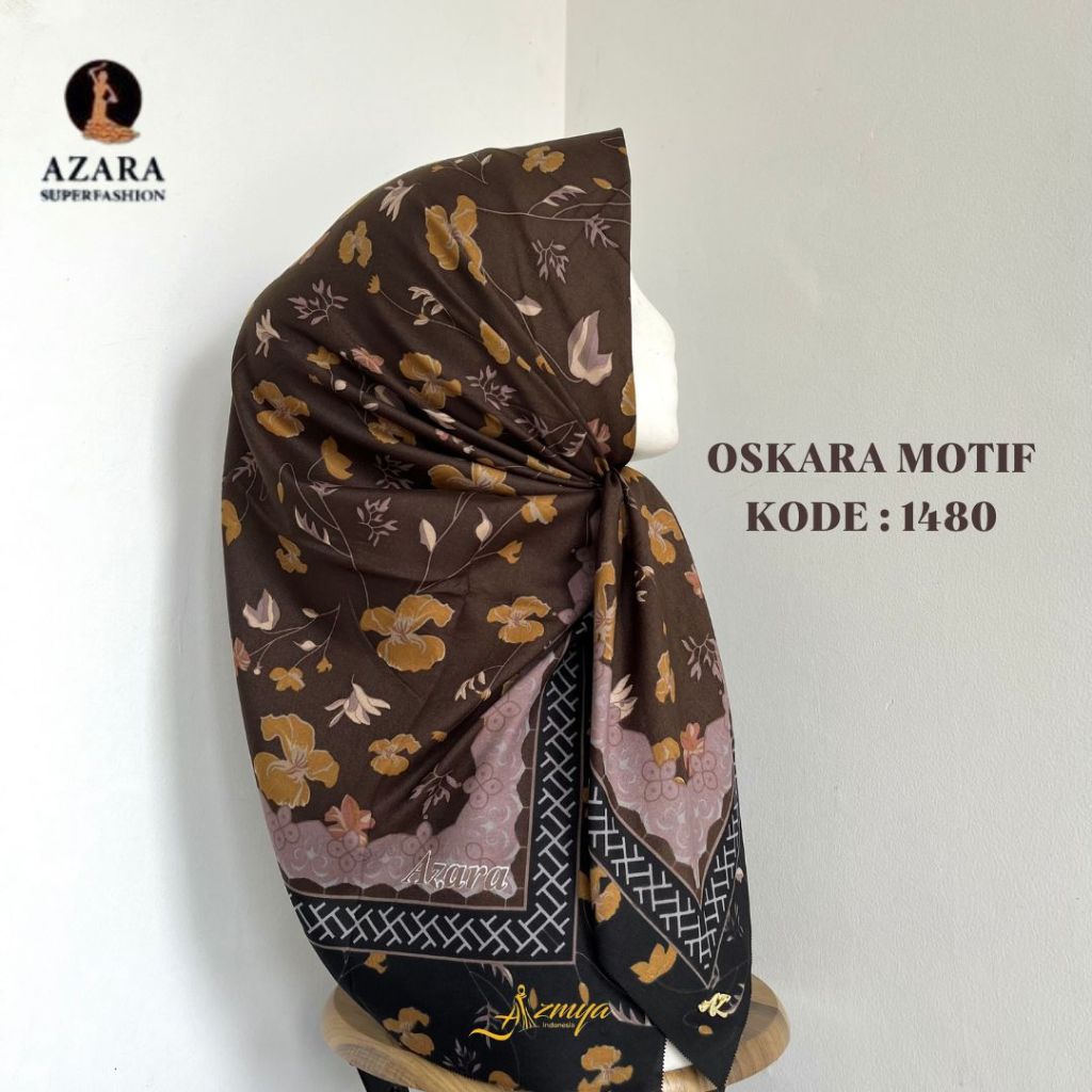 Jual Azara Motif part 1 Scarf Kerudung Hijab Segi Empat (Voal Motif ...