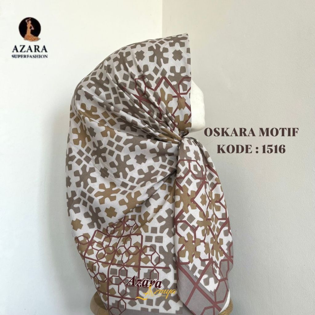 Jual Azara Motif part 1 Scarf Kerudung Hijab Segi Empat (Voal Motif ...