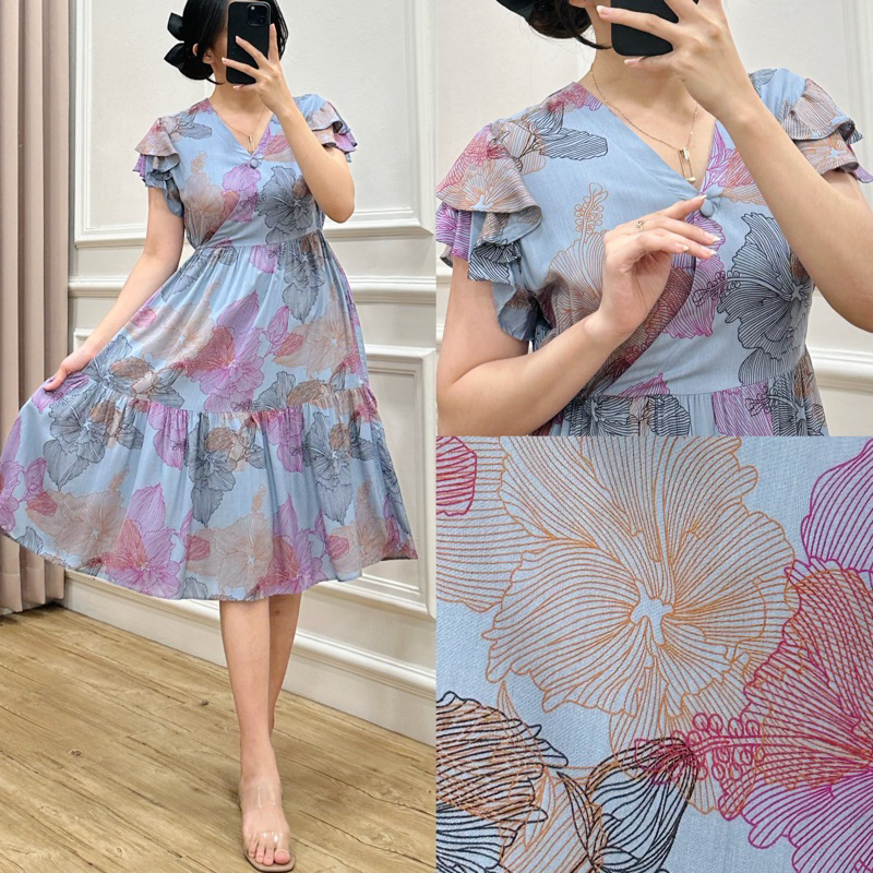 Jual Amariel Jenny Dress Daster Nyaman Bumil Busui Friendly | Shopee ...