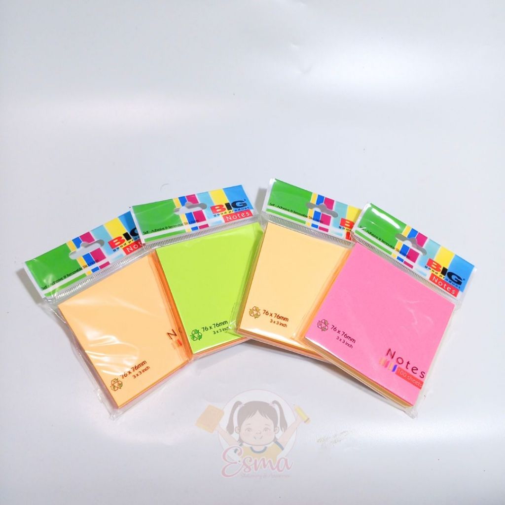 Jual BIG Sticky Notes Warna/ Note Kertas/ Memo Tempel Tumpuk | Shopee ...
