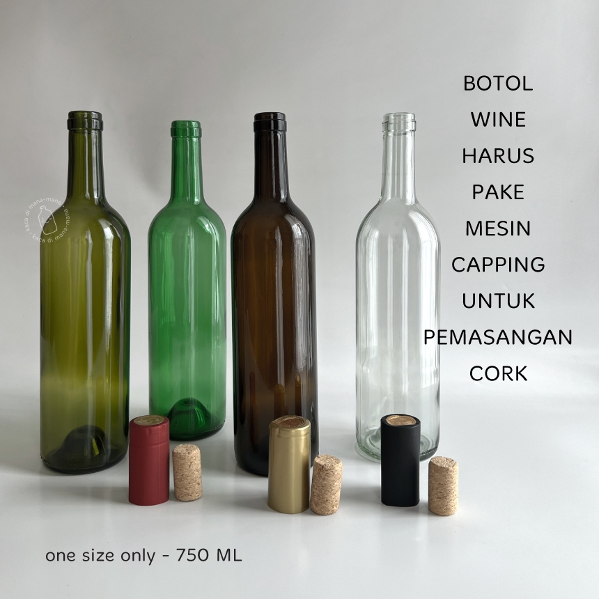 Jual Botol kaca wine wooden cork + sleeves - BOTOL BARU - Wine Glass ...