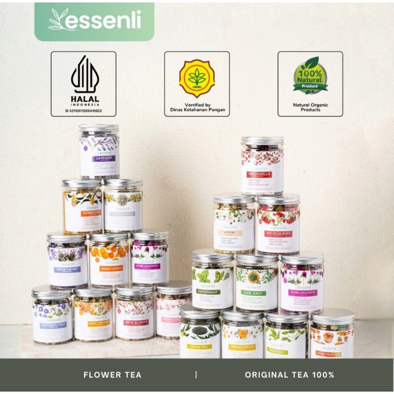 Jual Teh bunga premium/Organic tea jar/Souvenir tea jar | Shopee Indonesia