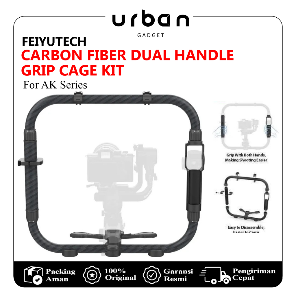 Jual Feiyu Carbon Fiber Dual Handle Grip Cage Kit | Shopee Indonesia