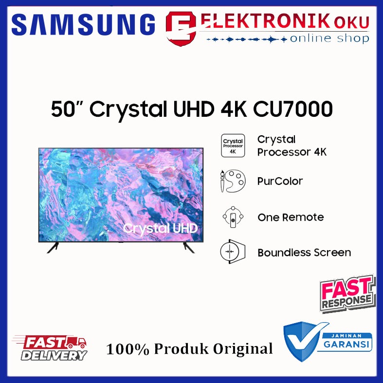 Jual Samsung 50cu7000 50" CU7000 Crystal UHD 4K Smart TV GARANSI RESMI | Shopee Indonesia
