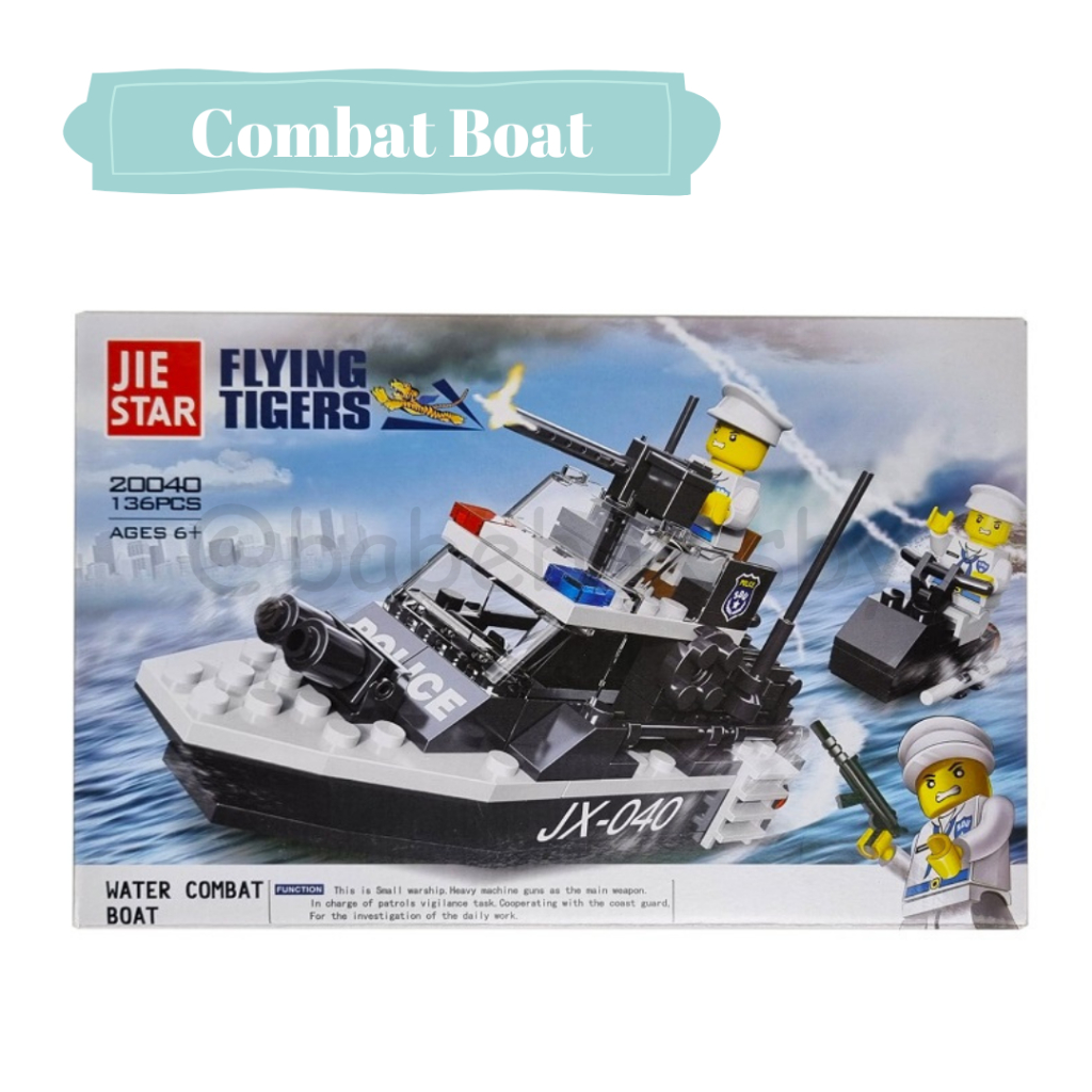 Jual Mainan Lego Anak Combat Boat Kapal Polisi Kado Hadiah Anak Best ...
