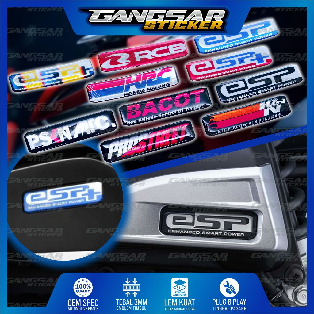 Jual emblem box filter honda / stiker box filter matik honda / emblem ...