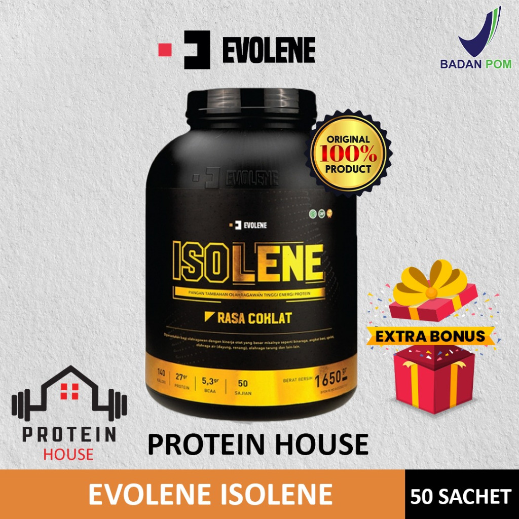 Jual evolene isolene 50serv whey protein isolate isolene 50sachet BPOM ...