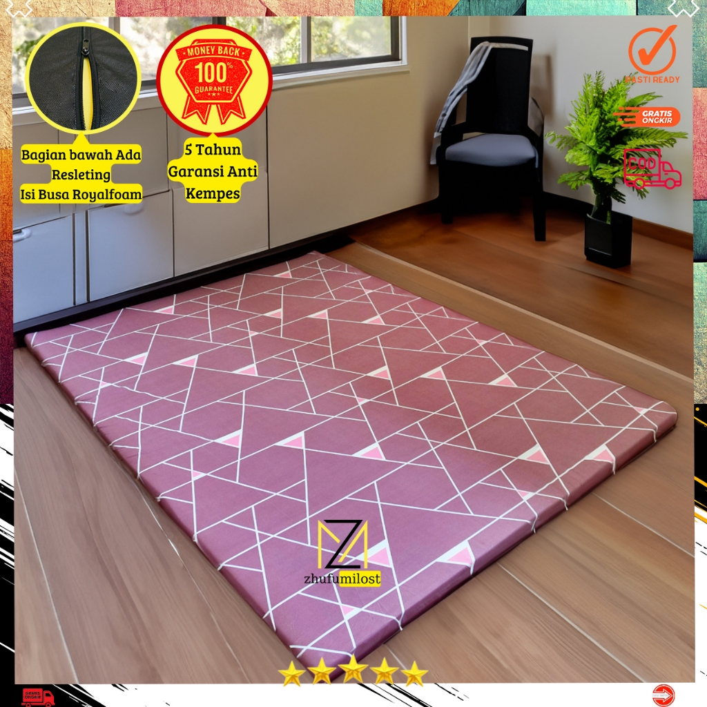 Jual Kasur Lipat Empuk Busa ROYALFOAM Motif Minimalis premium Busa ...