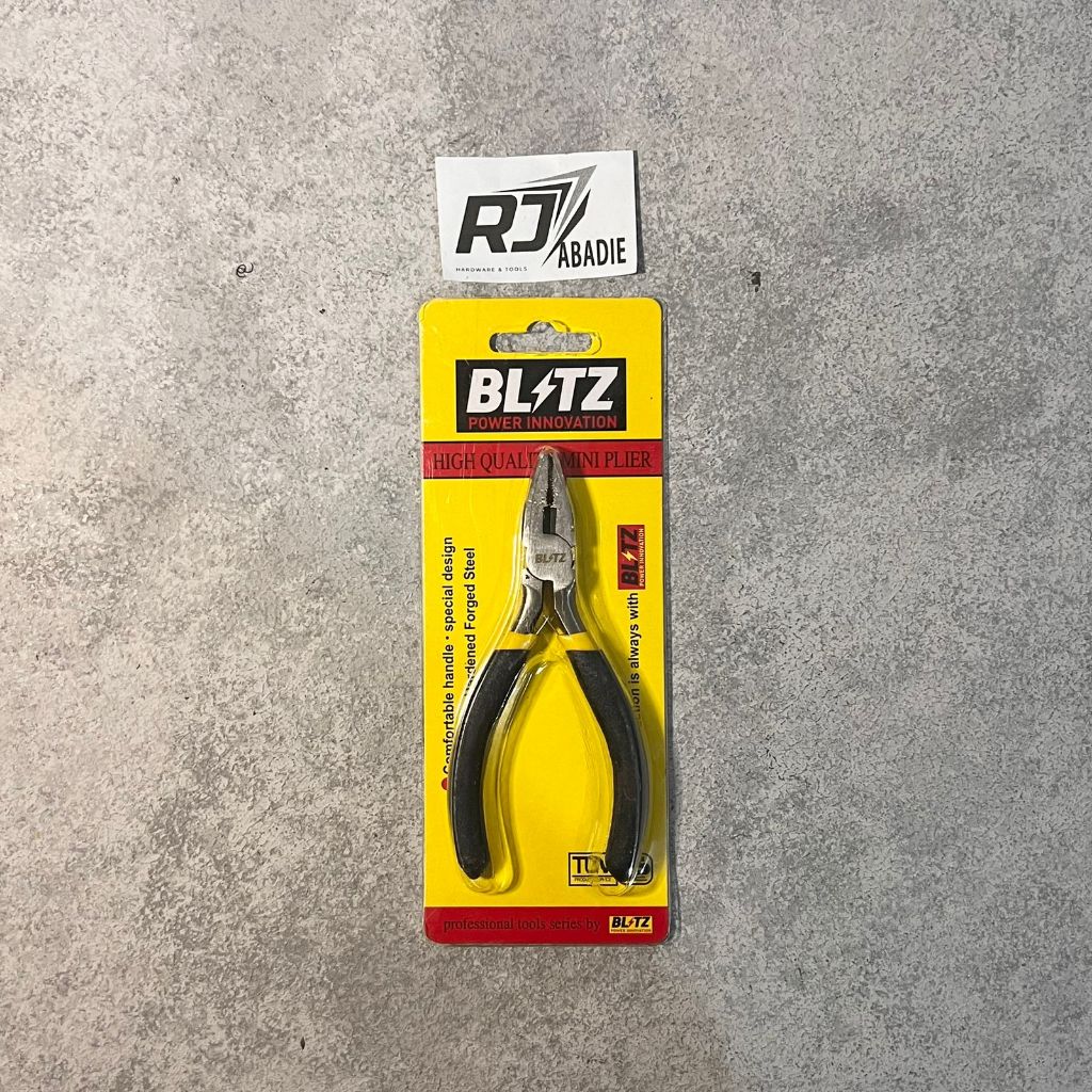 Jual Tang Mini Karet Kombinasi Gagang Fiber BLITZ 4.5" | Shopee Indonesia