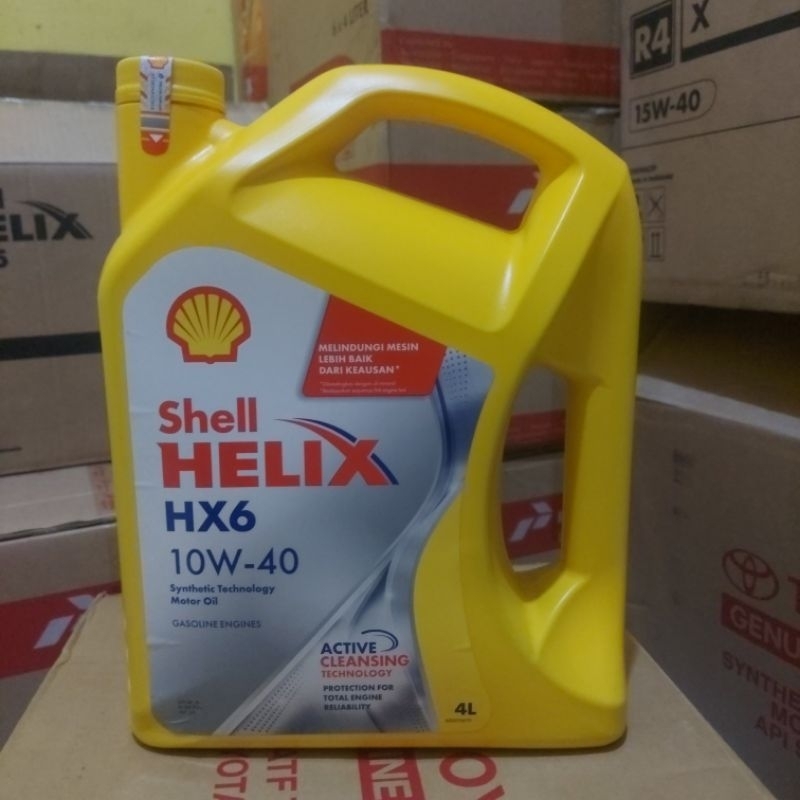 Jual OLI MOBIL SHELL HELIX HX6 10W-40 | HX6 4 LITER | ORIGINAL BARCODE ...