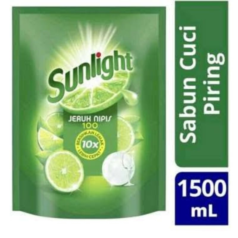Jual SUNLIGHT SABUN CUCI PIRING JERUK NIPIS REFILL 1500ML | Shopee Indonesia