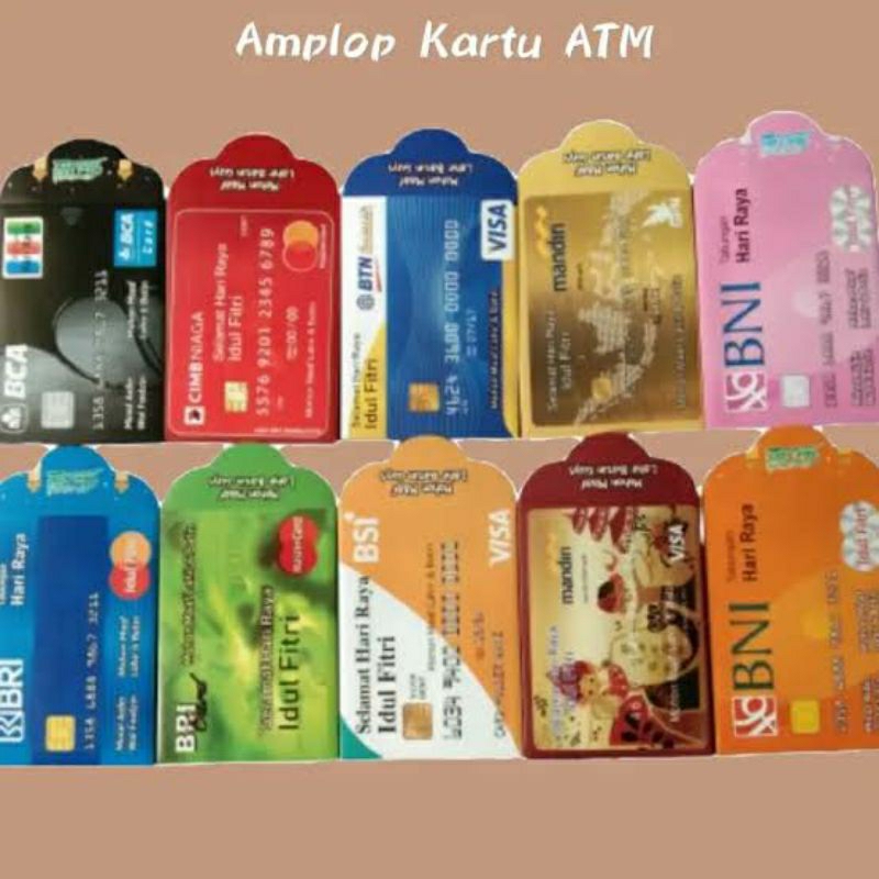 Jual AMPLOP AMPAU ANGPAU LEBARAN ISI 10 LEMBAR MODEL ATM BNI MODEL ...