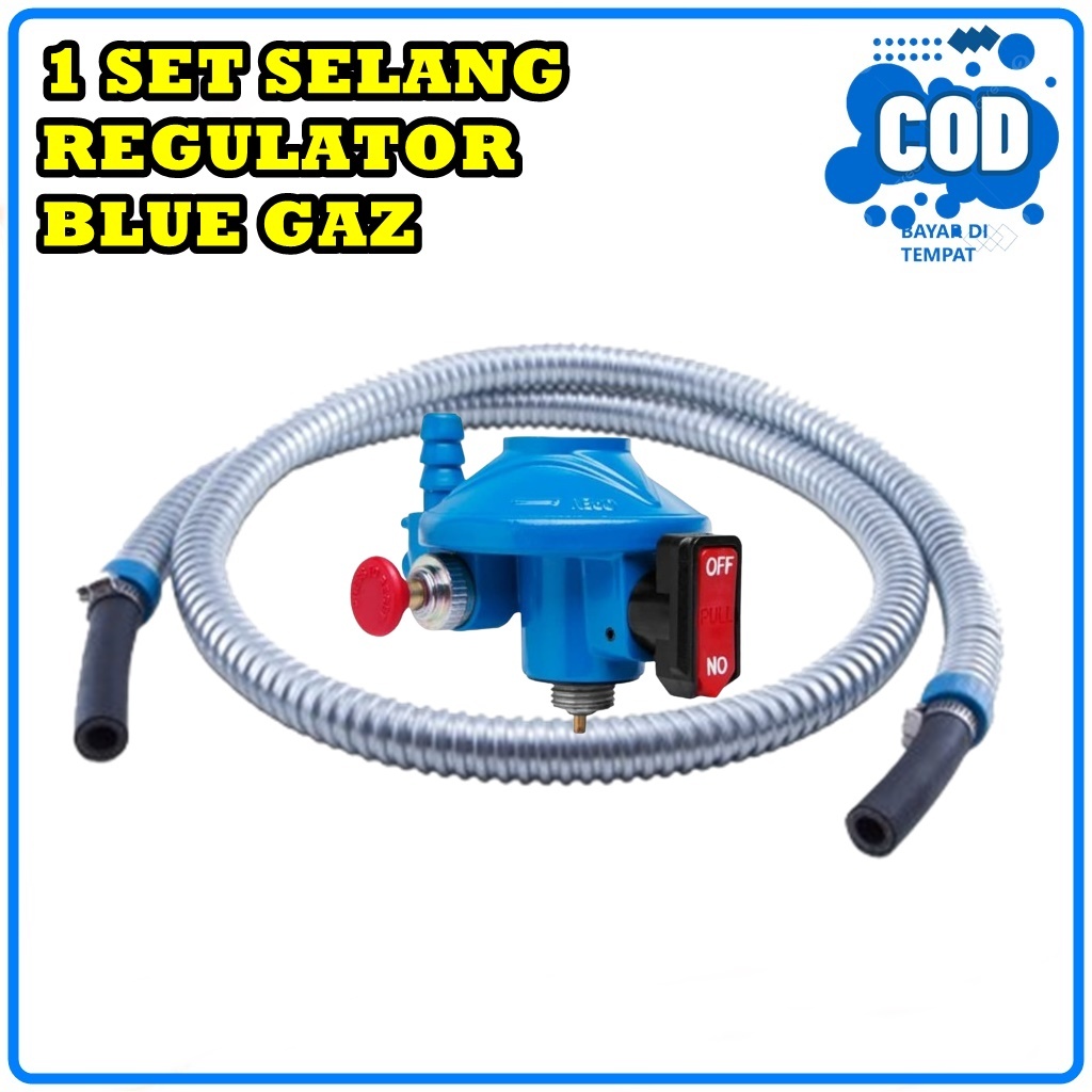 Jual BLUE GAZ ORIGINAL Paket Hemat Selang Dan Regulator BLUE GAZ SNI ...