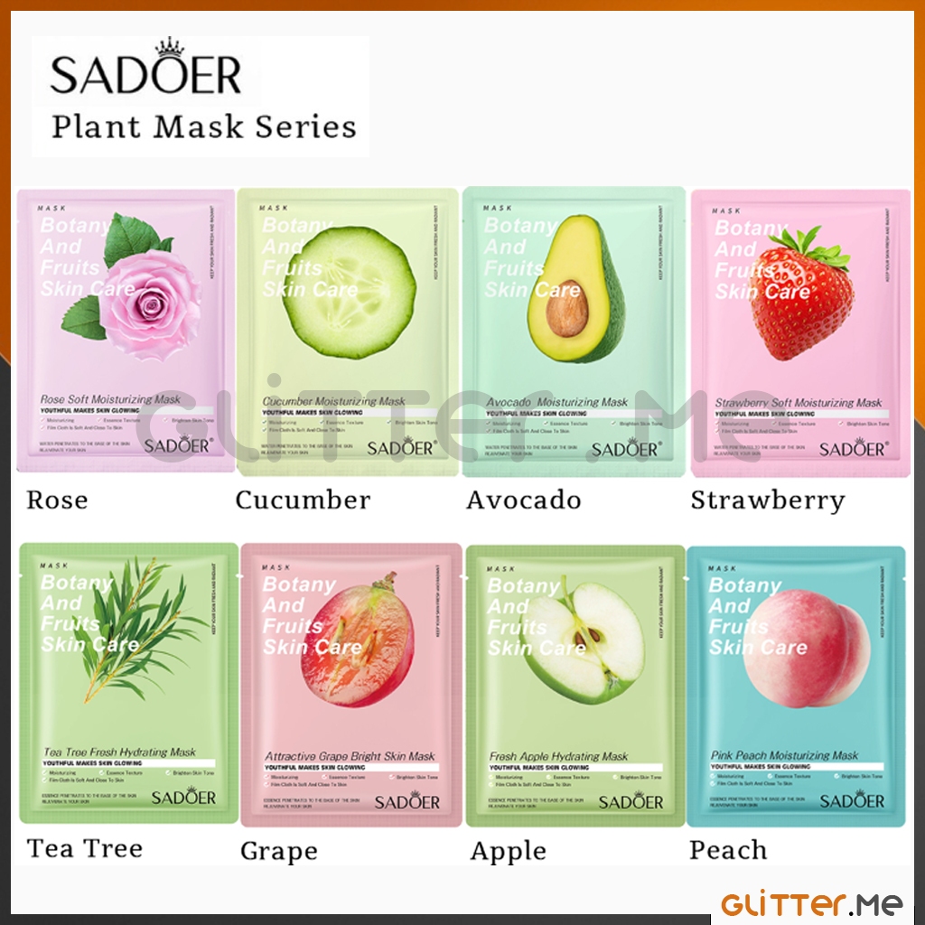 Jual SADOER Facial Sheet Mask Masker Wajah Fruits Skin Care Plant Mask Series | Shopee Indonesia