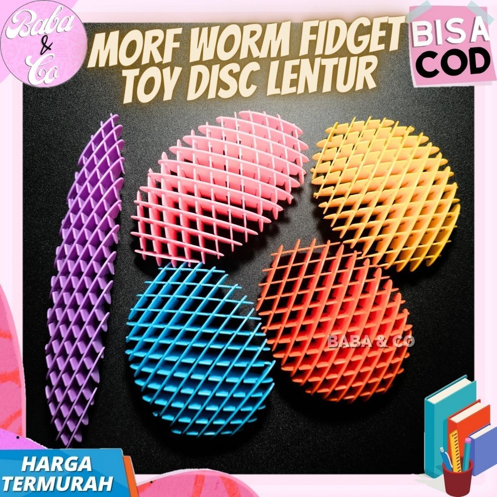 Jual MAINAN MORF WORM FIDGET TOY 3D MAINAN DISC LENTUR LUCU STRESS ...