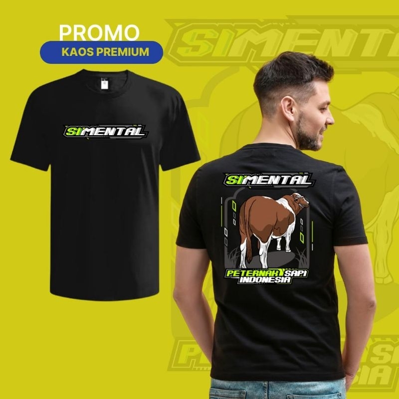 Jual KAOS SAPI KEREN SIMENTAL peternak indonesia hitam | Shopee Indonesia