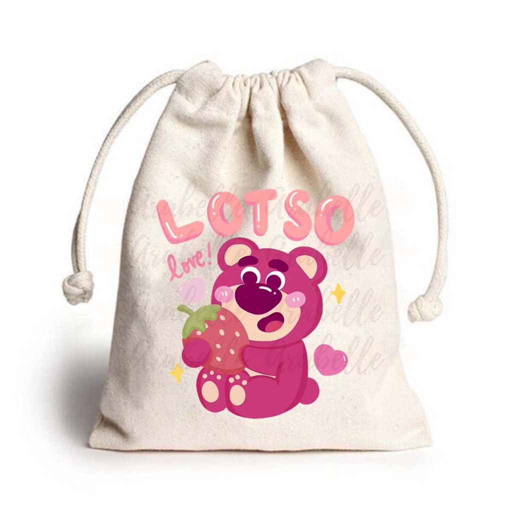 Jual Pouch Blacu Serut Bergambar Cute Disney Lotso/Pink Lotso/Lotso ...