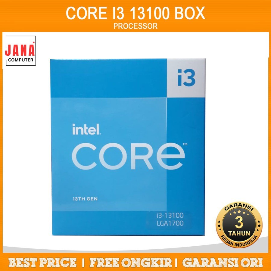 Jual PROCESSOR INTEL Core i3 13100 Box UpTo 4.8GHz Raptor Lake LGA1700 ...