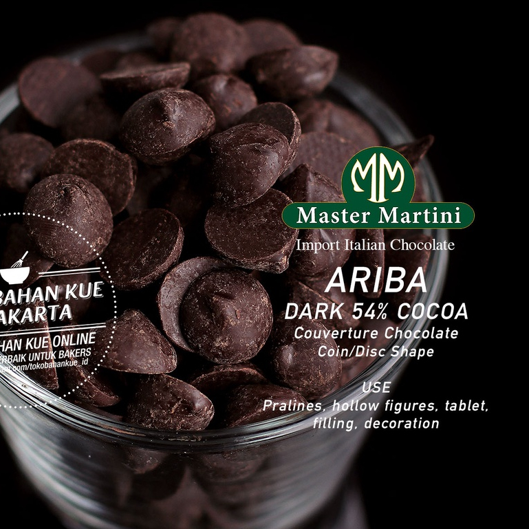 Jual Master Martini Ariba 54% 1kg Repack Dark Chocolate Couverture ...