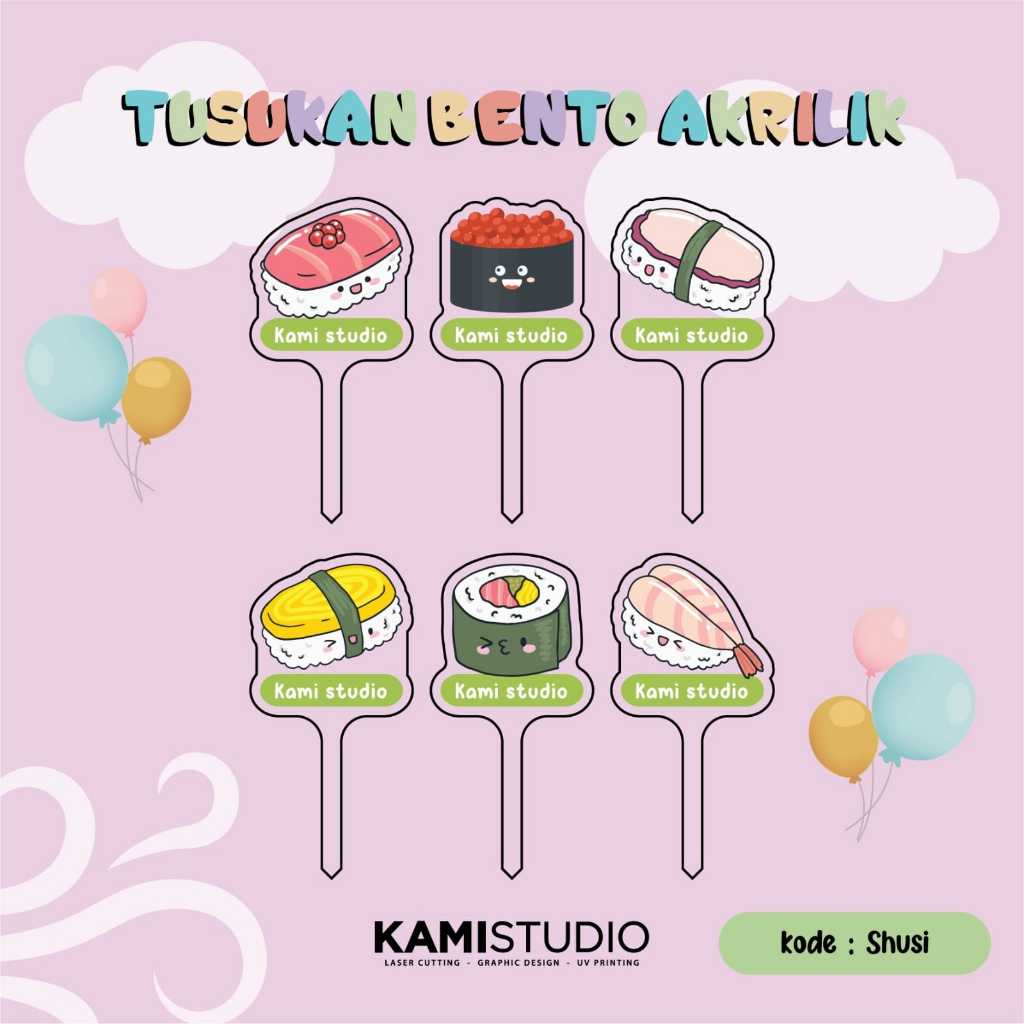 Jual TUSUKAN BENTO ANAK / AKRILIK FOOD PICK / TUSUK GIGI LUCU/ TUSUK ...