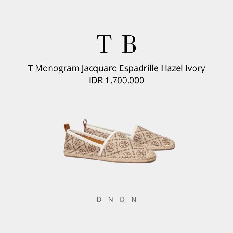 Jual T Monogram Jacquard Espadrille Hazel Ivory | Shopee Indonesia