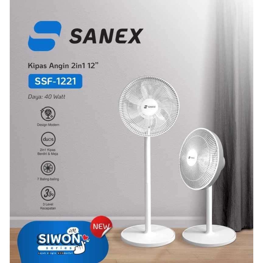 Jual Sanex Kipas Angin Stand & Desk Fan SSF-1221 R 12 Inch SSF1221 SSF 1621 SSF1621R | Shopee ...