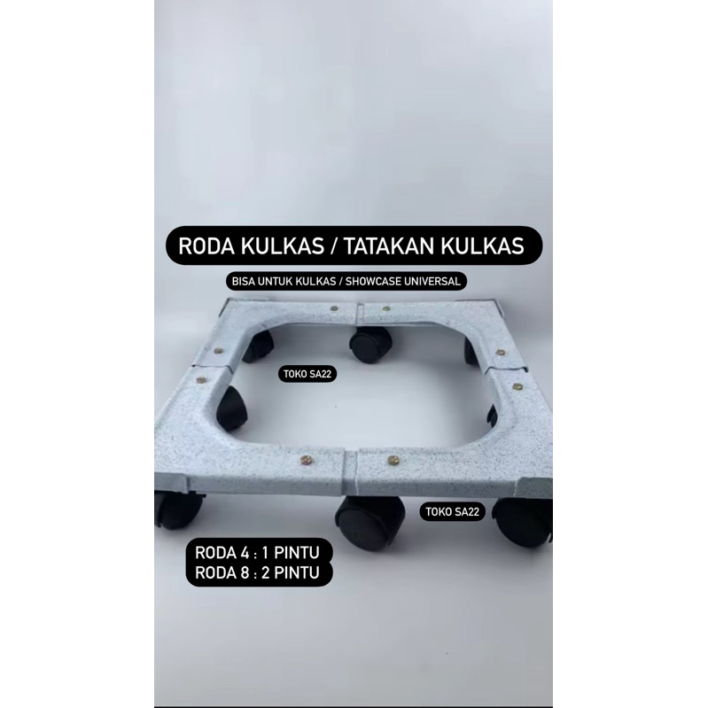 Jual KAKI KULKAS RODA 4 RODA 8 / RODA TATAKAN KULKAS 2 PINTU / TATAKAN ...
