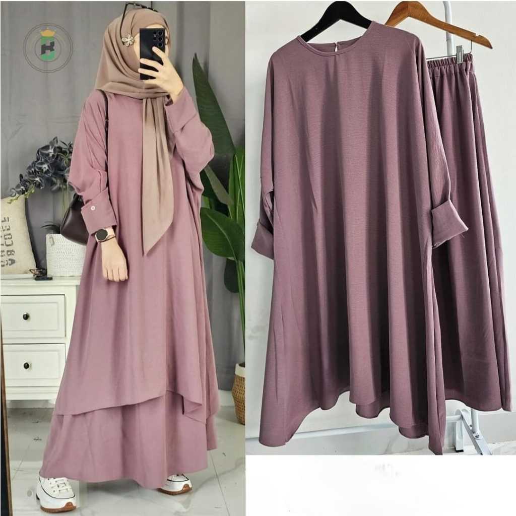 Jual Baju gamis lebaran terbaru 2026 model gamis wanita setelan lebaran ...