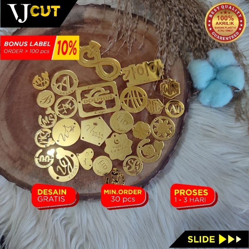 Jual LABEL AKRILIK RING | LABEL HIJAB LINGKARAN CUTTING CUSTOM - VJCUT ...
