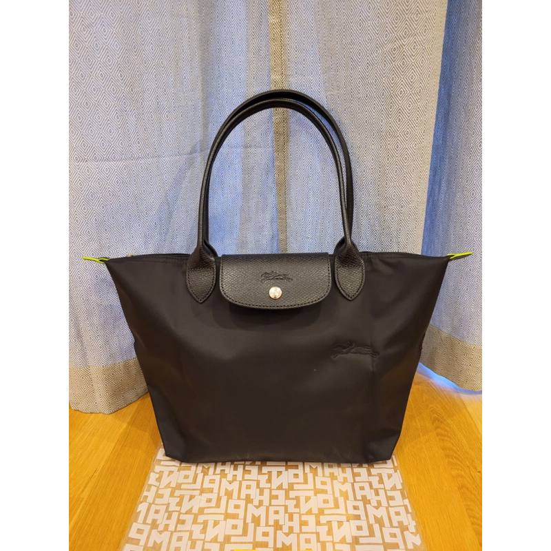 Jual Tas LC Le Pliage Black Green Series M / SLH Autentik | Shopee ...