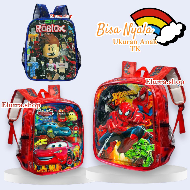 Jual (Dua ruang) ukuran TK Tas sekolah anak laki-laki TK karakter ...