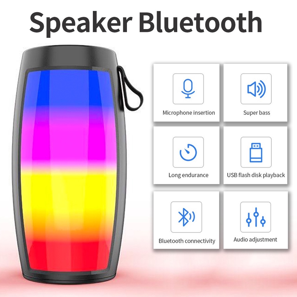 Jual MER SKCBO Speaker Bluetooth Super Bass spiker blutut Lampu LED RGB Speker bloetooth ...