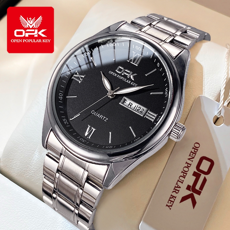 Jual OPK Jam Tangan Pria Anti Air Original Stainless Steel Tanggal ...