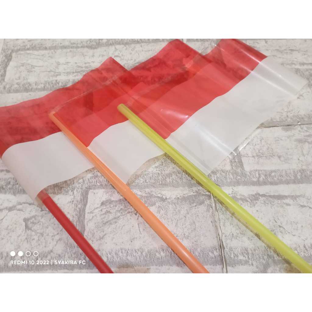 Jual 1 Pcs Bendera Stik/ Bendera Peluit/ Bendera Merah Putih Plastik ...