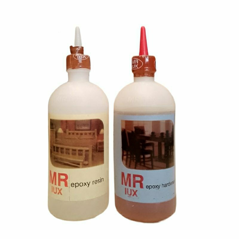 Jual Lem Epoxy Resin Hardener MR IUK 500 gr botol lem kayu 2 komponen ...
