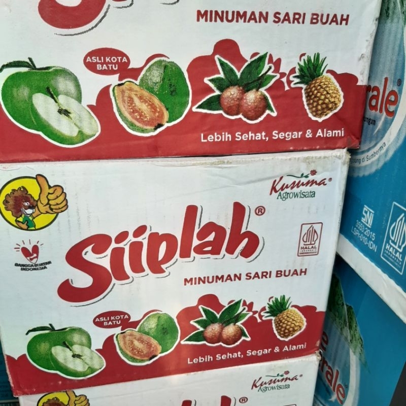 Jual Siiplah Minuman Sari Buah Apel dan Leci 1 Karton ( 120ml x 32 cup ...