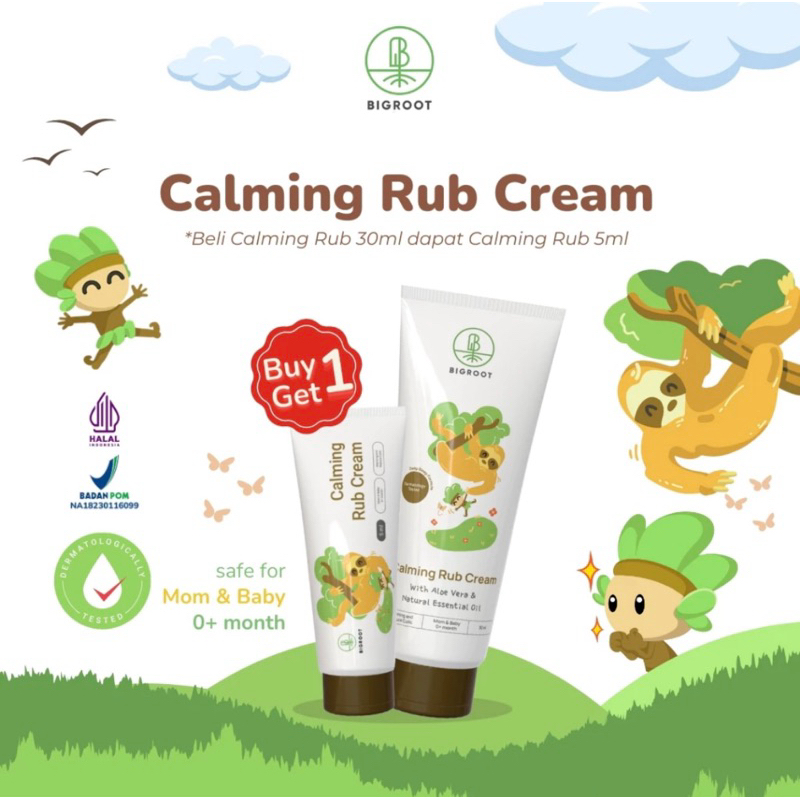Jual BIGROOT - Calming Rub Baby Cream 30ml | Shopee Indonesia