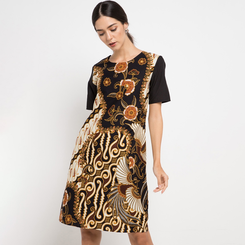 Jual Rianty Batik Premium Wanita Dress Furing Nola Noah | Shopee Indonesia