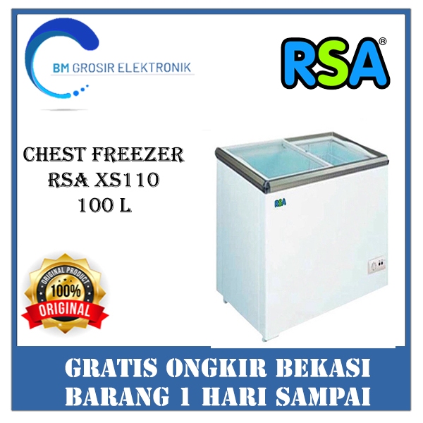 Jual RSA CHEST FREEZER XS 110 CHEST FREEZER SLIDING 100 LITER | Shopee ...