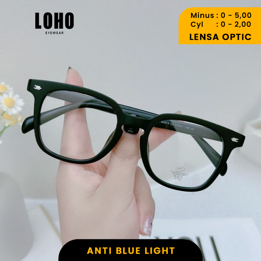 Jual LOHO Kacamata Anti Radiasi Photocromic Bluecromic Minus Anti ...