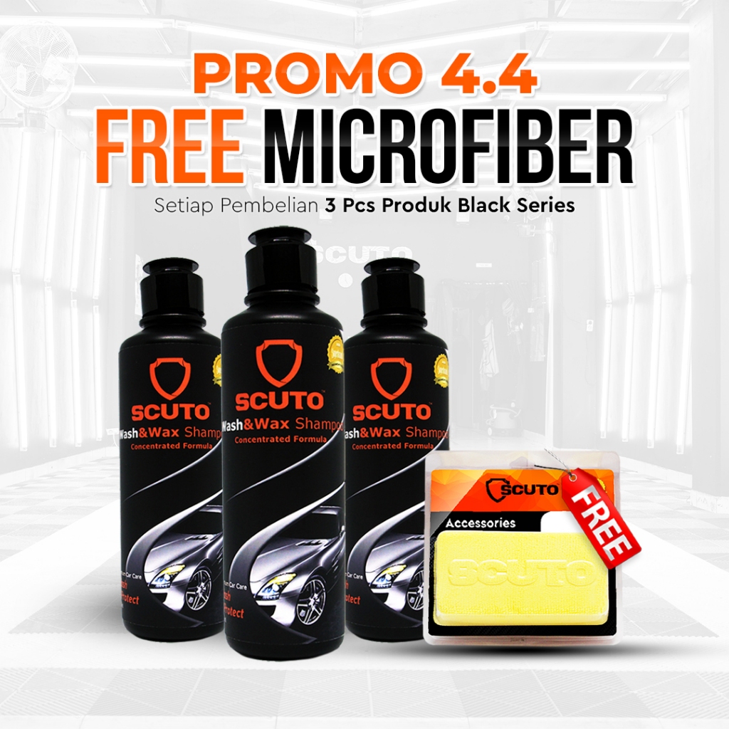 Jual Scuto Paket Hemat Shampoo Mobil Scuto Wash and Wax - 3 Botol 250ml ...